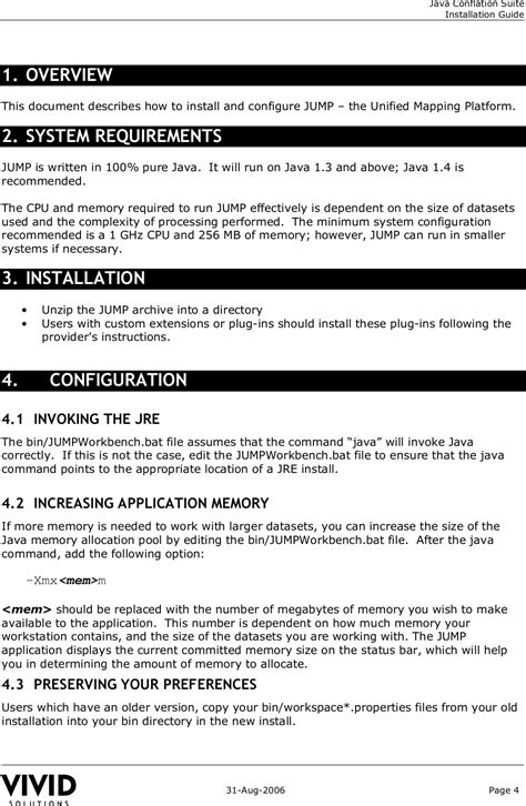 JUMP Installation Guide