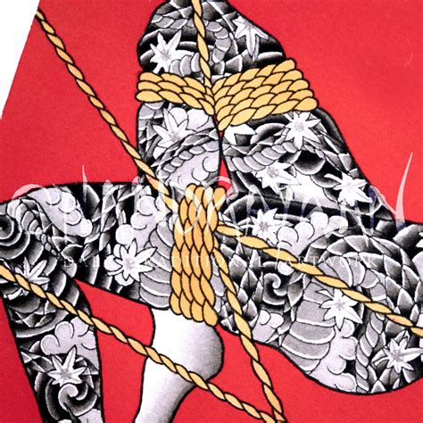 Art Print Shibari 40x30 Shibari Painting Traditional Bondage Etsy
