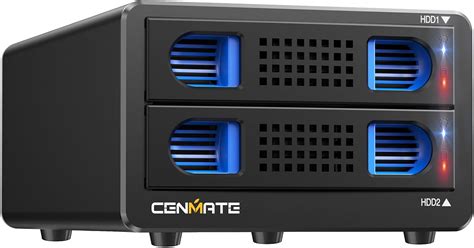 Hard Drive Enclosure Cenmate Aluminum 2 Bay Raid Enclosure With Fan