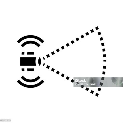 Sensor Lidar Ilustrasi Vektor Ikon Mesin Terbang Pengiriman Otonom