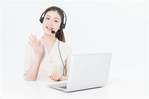 女性客服接电话 高清图片 商业办公 商务人像共享免费下载 花猫素材网