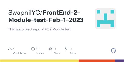 GitHub SwapnilYC FrontEnd 2 Module Test Feb 1 2023 This Is A Project Repo Of FE 2 Module Test
