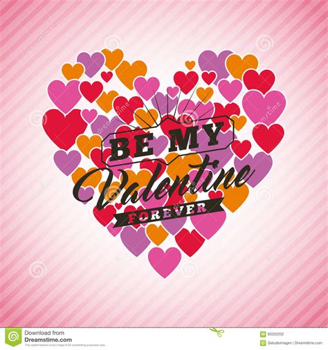 Happy Valentines Day Card Stock Illustration Illustration Of Holiday