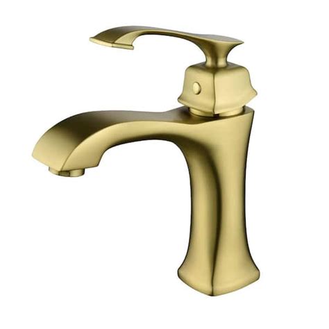 FLG Single Handle Single Hole Bathroom Faucet Brass Deck Mount Modern
