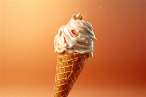 Premium AI Image Ice Cream Cone With Caramel Illustration AI GenerativexA