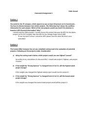 Homework Assignment Docx Mehr Anand Homework Assignment Problem You Work For The T