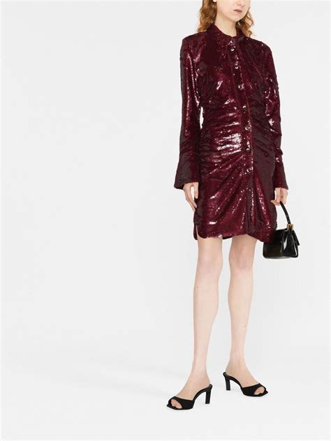 Ganni Sequin Embellished Mini Dress Reversible