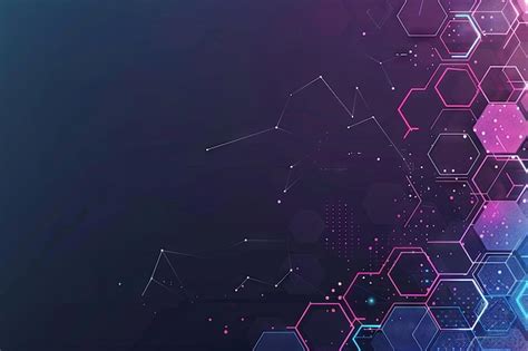 Abstract Hexagon Pattern In Blue And Pink Premium Ai Generated Image