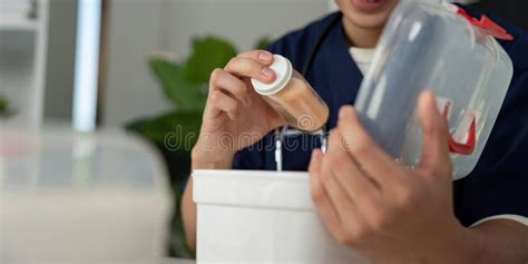 Medical Student Organizing Medication While Studying Highlighting The