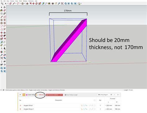 Opencutlist Thickness Undefined Issue On Sloping Component Extensions Sketchup Community