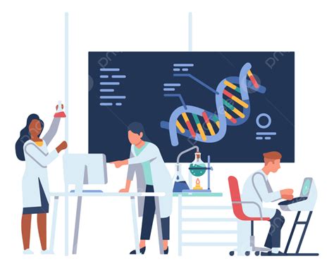 Dna 실험실 연구를 연구하는 과학자 연구 실험 인간 Png 일러스트 및 벡터 에 대한 무료 다운로드 Pngtree