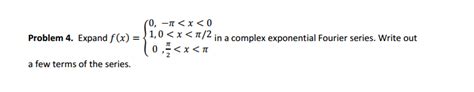 Solved Expand F X 0 Pi