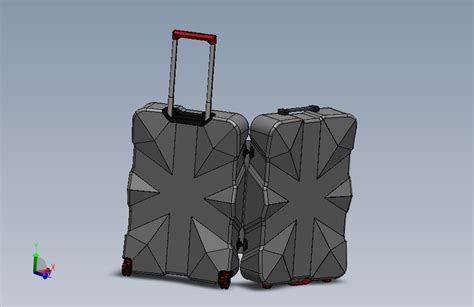 拉杆箱 Solidworks 2015 模型图纸免费下载 懒石网