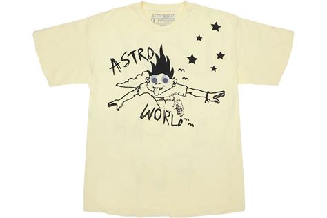 Travis Scott Look Mom I Can Fly Tee Yellow Mens Us