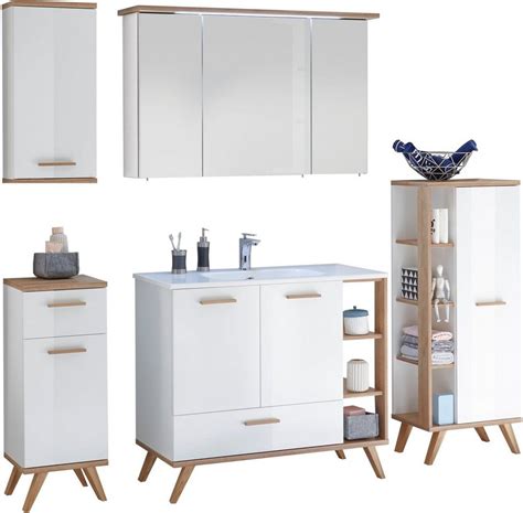 Pelipal Badmöbel Set Quickset 923 6 St Spiegelschrank Unterschrank