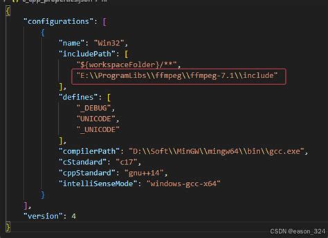 【ffmpeg】windows 下 vscode 配置 ffmpeg 开发环境 vscode ffmpeg csdn博客