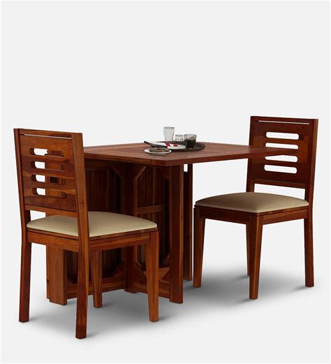 Buy Yolvo 2 Seater Folding Dining Set In Teak Finish At 10 Off By