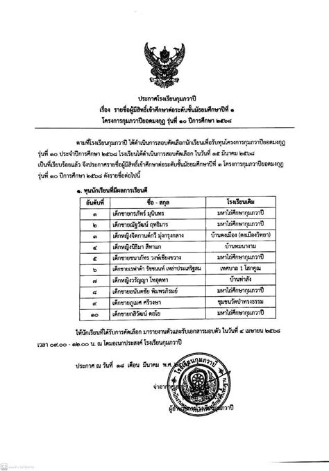 วิชาการ ก ว 📣ประกาศรับนักเรียนชั้นมัธยมศึกษาปีที่ 1 Facebook