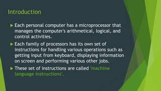 ASSEMBLY LANGUAGE Pptx