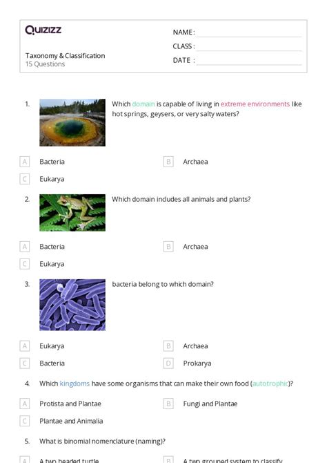 50 Bacteria And Archaea Worksheets For 10th Year On Quizizz Free