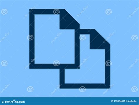 Copying Files Icon Stock Vector Illustration Of Duplicate 113304850