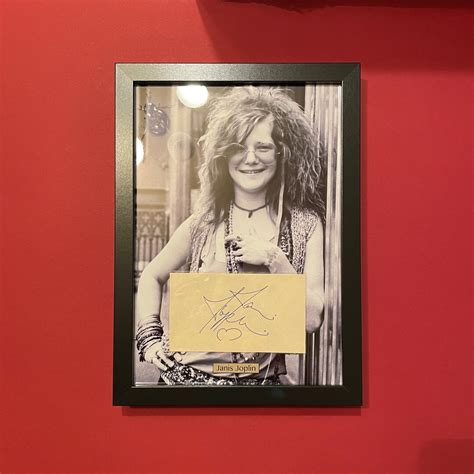 Rare Framed Janis Joplin Authentic Hand Signed Autograph Etsy