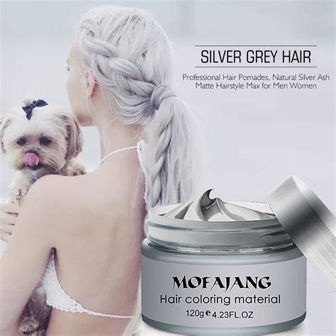 Unisex Silver Grey Wax Professional Hair Pomades Gel Mud Long Lasting
