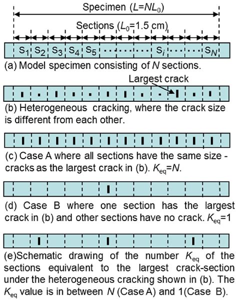 Schematic Drawing Of The Model Specimen And Array Of Cracks For