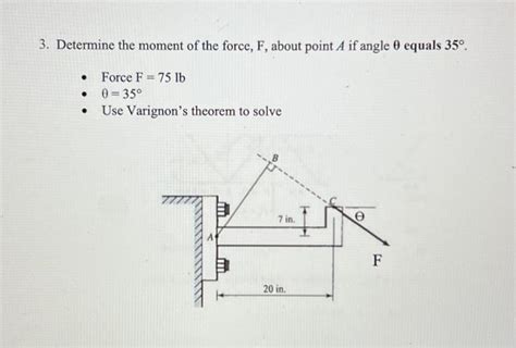 Solved Determine The Moment Of The Force F About Point Chegg