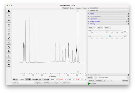 Processing D Spectra Nmrfx