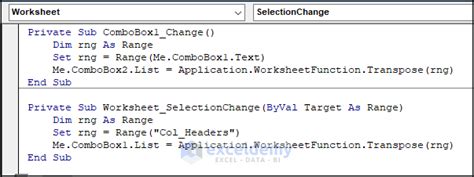 How To Use Vba To Populate Combobox List From Range In Excel