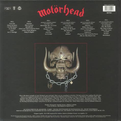 Motorhead Iron Fist 40th Anniversary Edition Vinyl At Juno Records