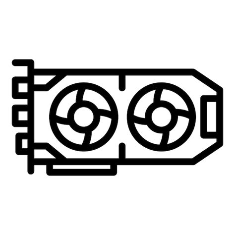 Premium Vector Component Gpu Card Icon Outline Component Gpu Card