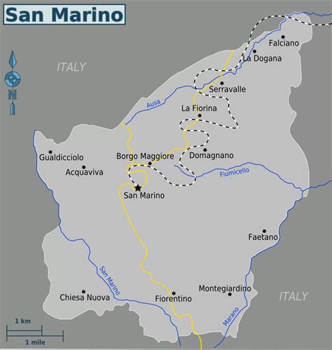 圣马力诺交通地图 圣马力诺地图 地理教师网