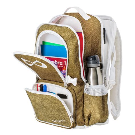 Nfinity Gold Sparkle White Logo Backpack Cheer World Uk