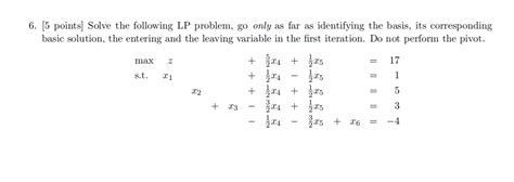 Solved Points Solve The Following LP Problem Go Only As Chegg Com