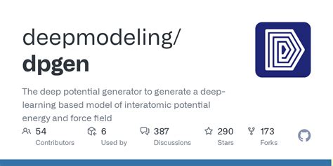 Github Deepmodelingdpgen The Deep Potential Generator To Generate A