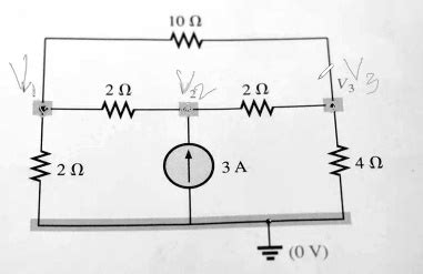 SOLVED Solve For The Voltage Of V1 V2 And V3 Using Nodal Analysis U