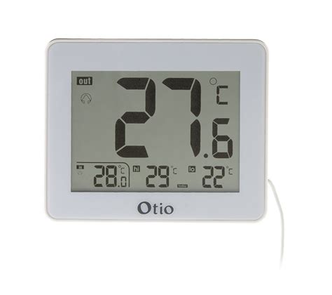 Thermomètre Intérieur Extérieur Filaire Blanc Otio Station météo BUT