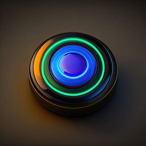 Premium Ai Image Glowing Power Button