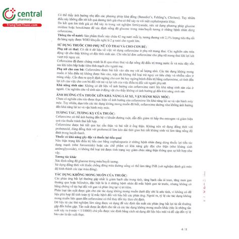 Thuốc Cefogen 750mg Cefuroxime điều Trị Các Nhiễm Khuẩn Hô Hấp