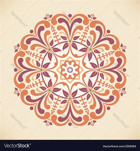 A Vintage Radial Ornament Royalty Free Vector Image