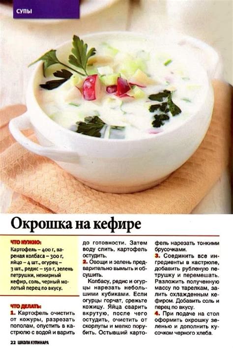 Окрошка на кефире