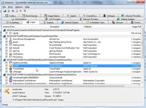 Autoruns Configure Startup Programs