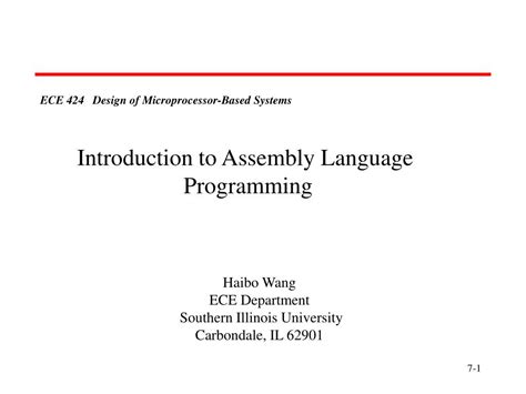PPT ECE Design Of Microprocessor Based Systems PowerPoint Presentation ID