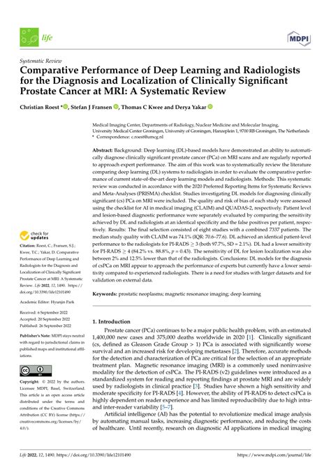pdf comparative performance of deep learning and radiologists for the