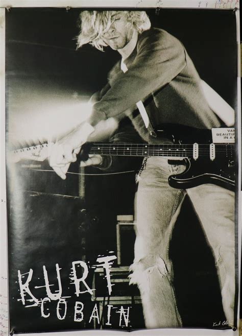 Kurt Cobain Rare Vintage Nirvana Poster 34 X 2525 Nos B680