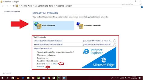 Browsers Email Microsoft Edge Saved Passwords Manage