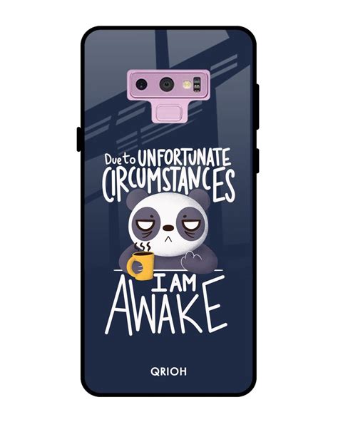 Buy Panda Typography Premium Glass Cover For Samsung Galaxy Note 9