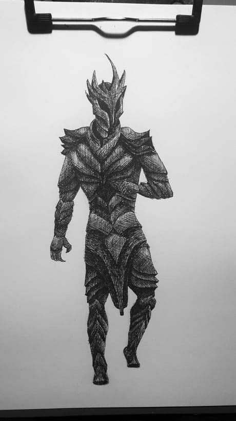Skyrim Daedric Armor Drawing
